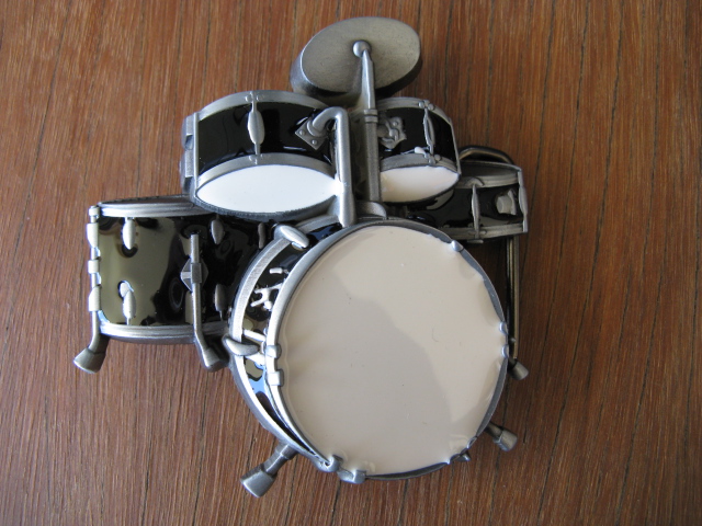 DRUM SET BLACK BELT BUCKLE